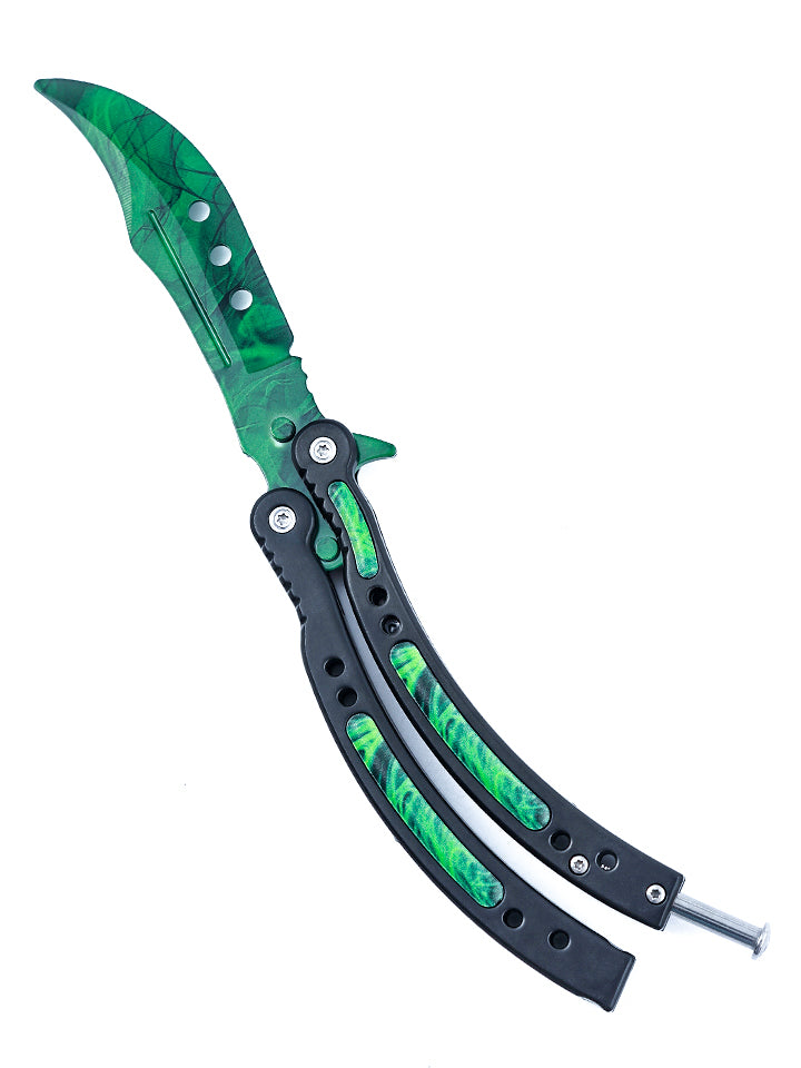 Gamma Doppler Emerald Butterfly Knife – Mini Katana