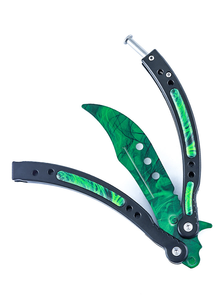 Gamma Doppler Emerald Butterfly Knife – Mini Katana