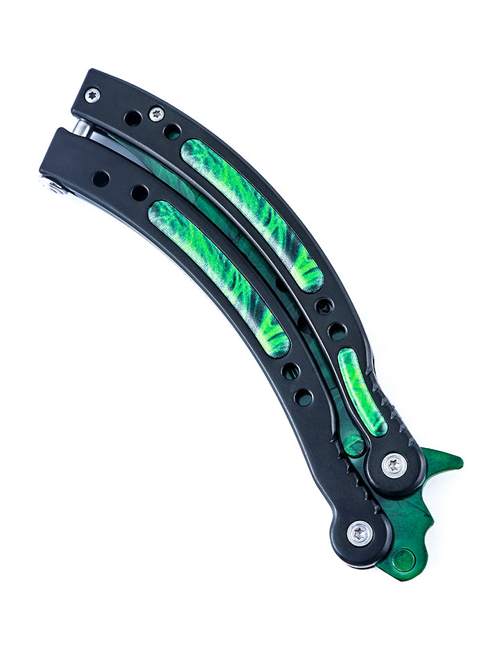 Gamma Doppler Emerald Butterfly Knife – Mini Katana