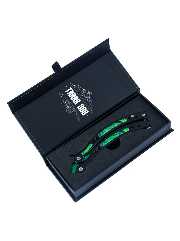 Gamma Doppler Emerald Butterfly Knife – Mini Katana