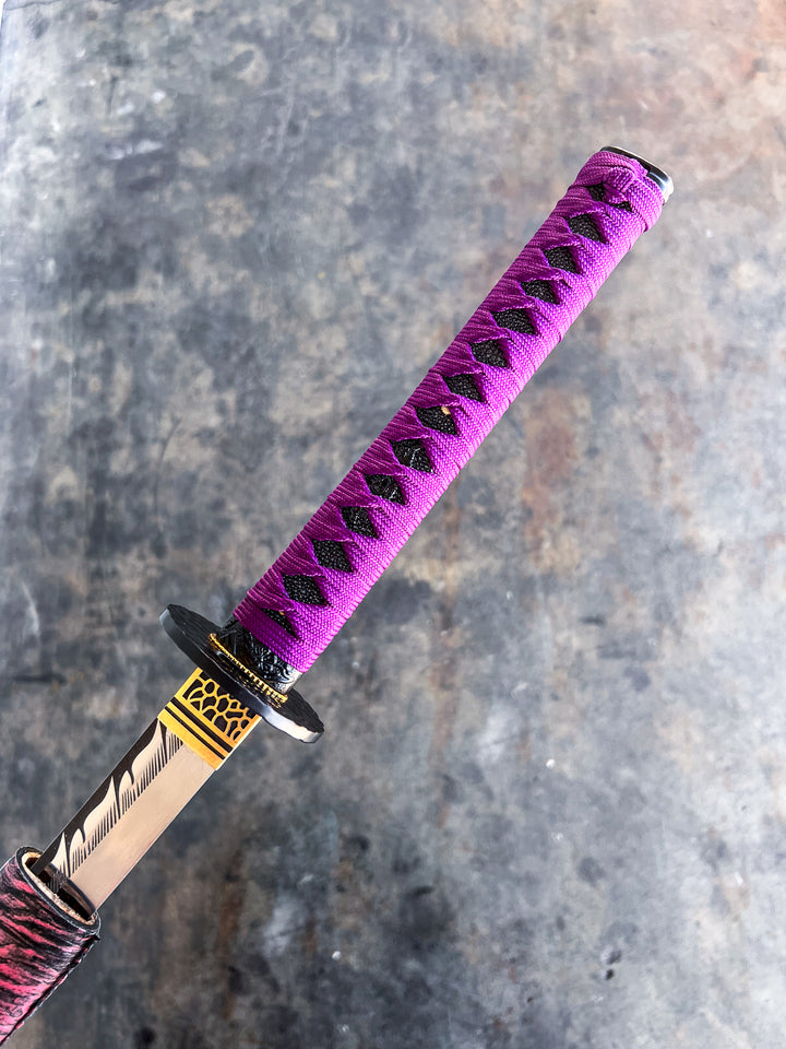 Fantasy Katana Sword Series: Purple Tiger Katana (1060 Carbon Steel ...