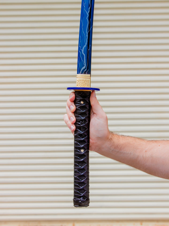 Fantasy Katana Sword Series: Blue Lightning Katana (1060 Carbon Steel ...