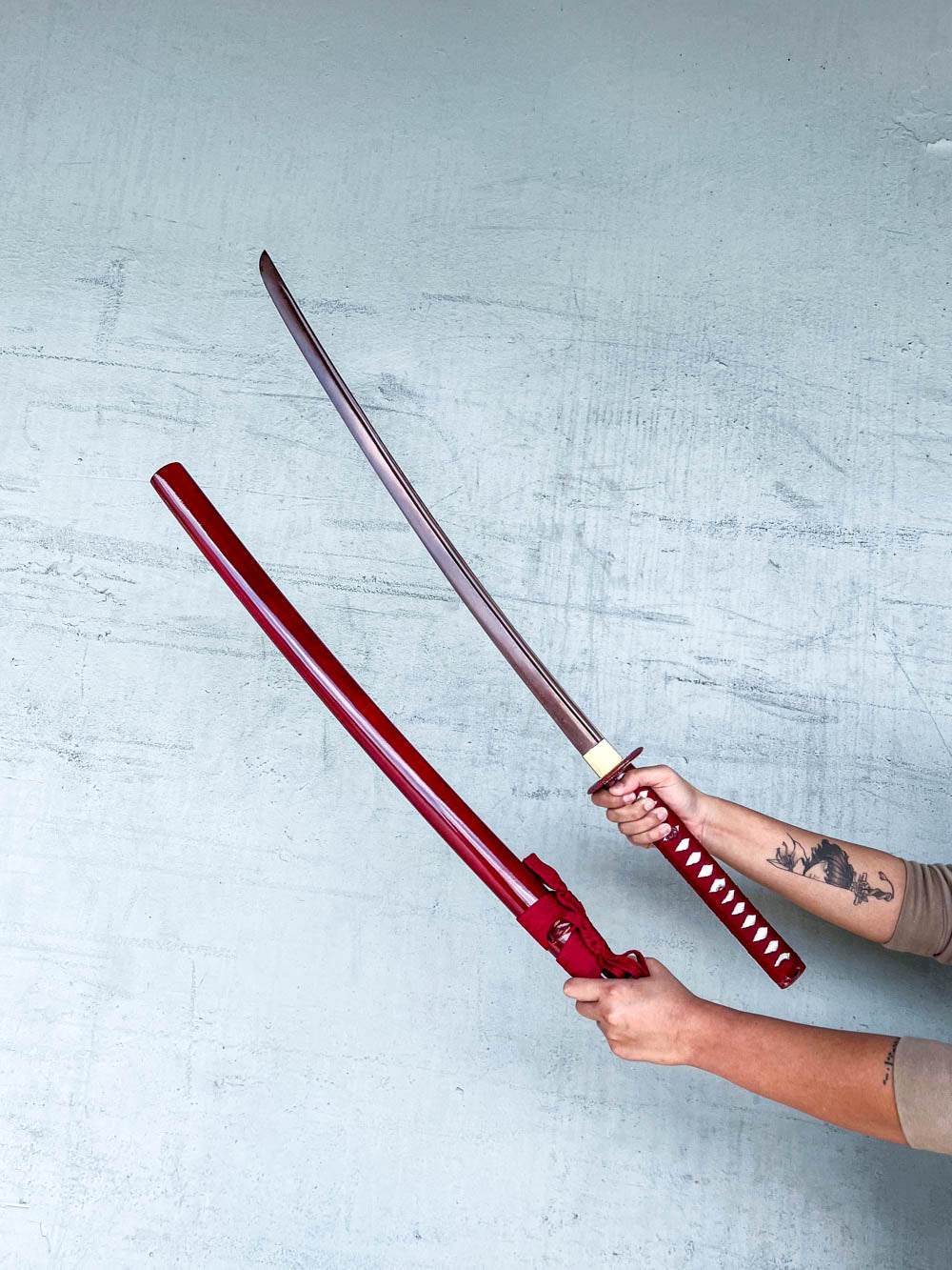 Scarlett Viper Katana (1045 Carbon Steel) – Mini Katana