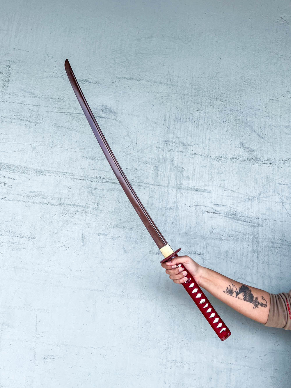 Scarlett Viper Katana (1045 Carbon Steel) – Mini Katana