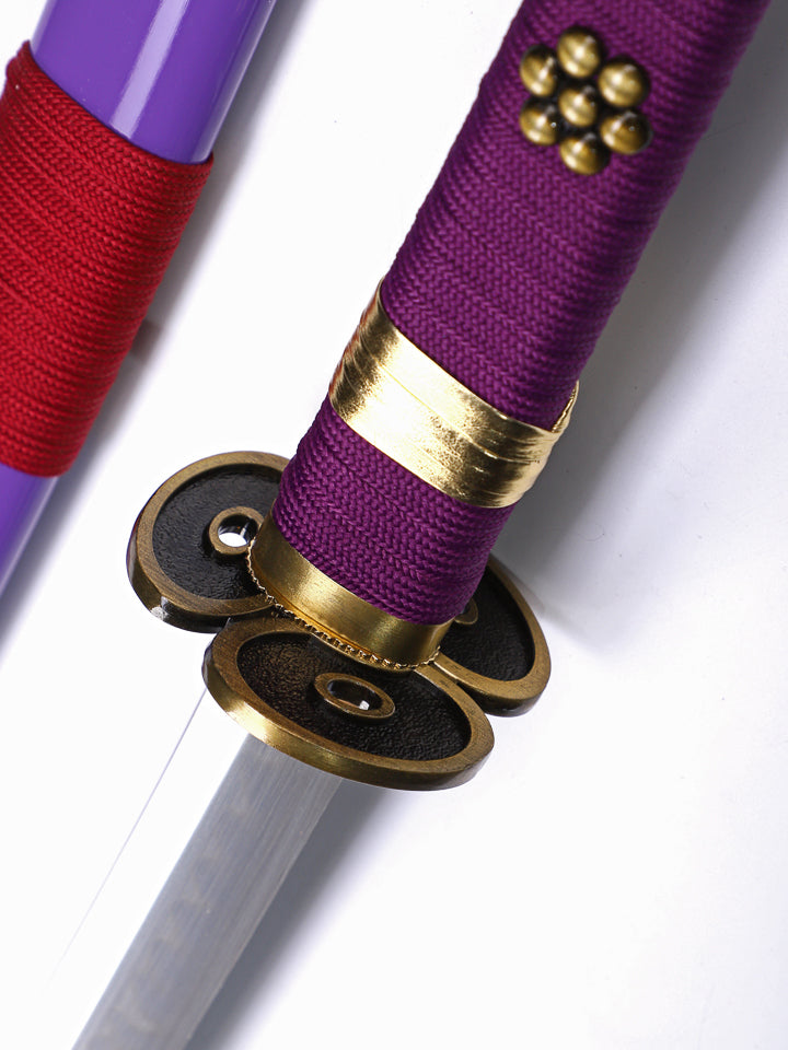 Battle-Ready Purple Enma Katana (1095 Carbon Steel) – Mini Katana