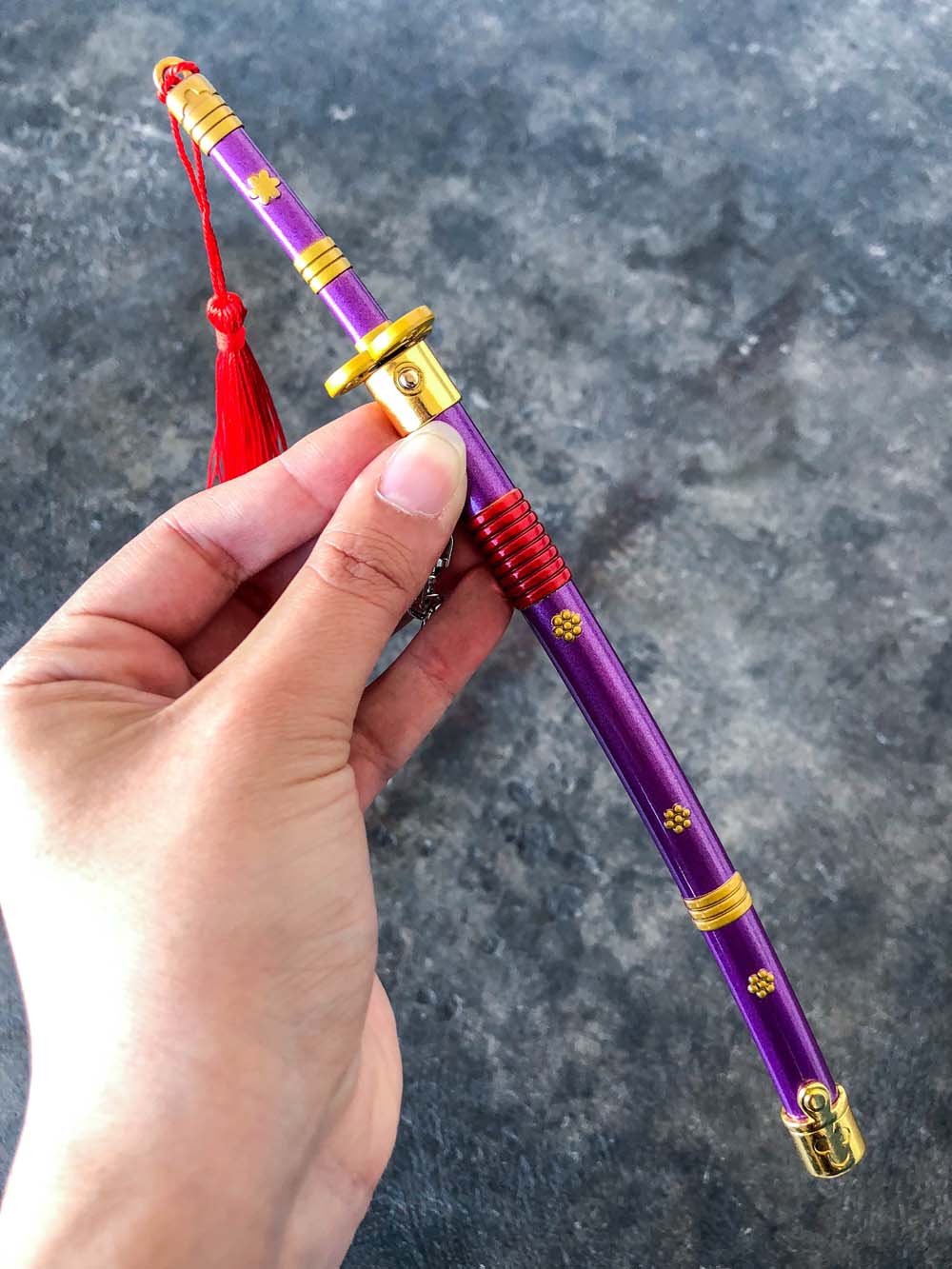 Mini Enma Katana Keychain + Stand (Purple) – Mini Katana