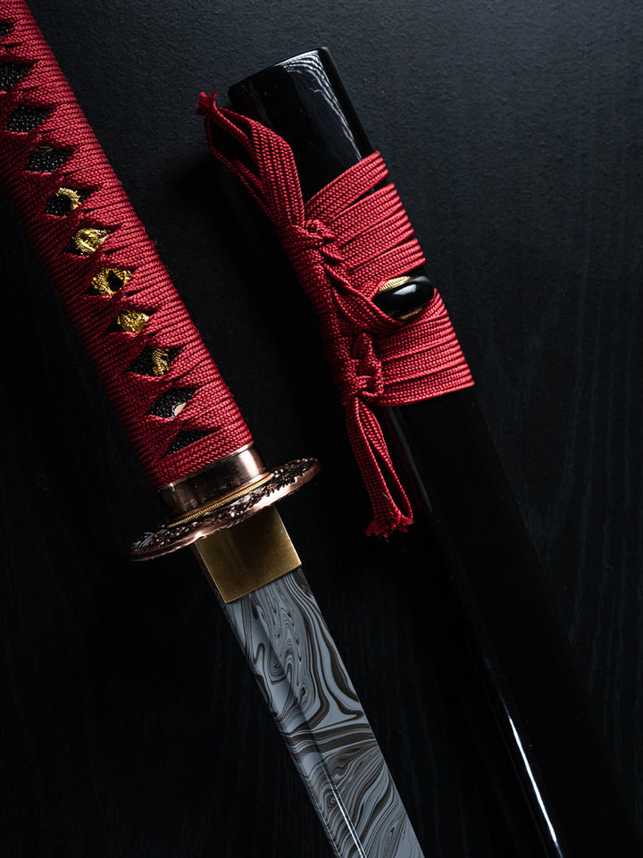 Fantasy Katana Sword Series: Red Mist Katana (1060 Carbon Steel) – Mini ...