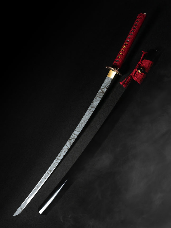 Fantasy Katana Sword Series: Red Mist Katana (1060 Carbon Steel) – Mini ...